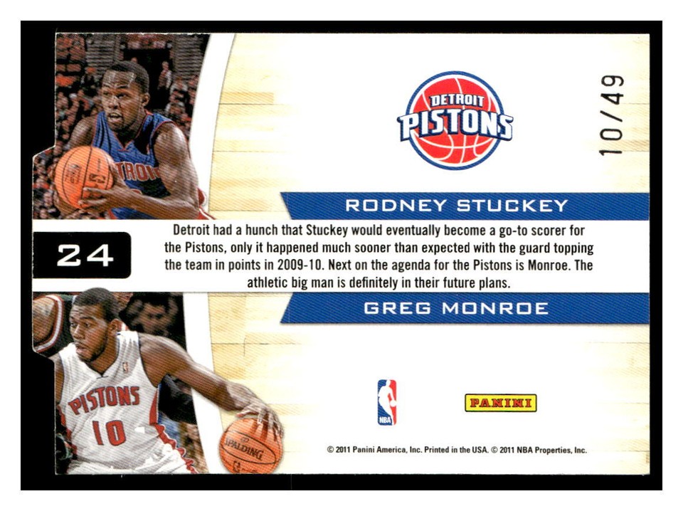 Rodney Stuckey Greg Monroe 2010 Playoff Contenders Starting Blocks | eBay