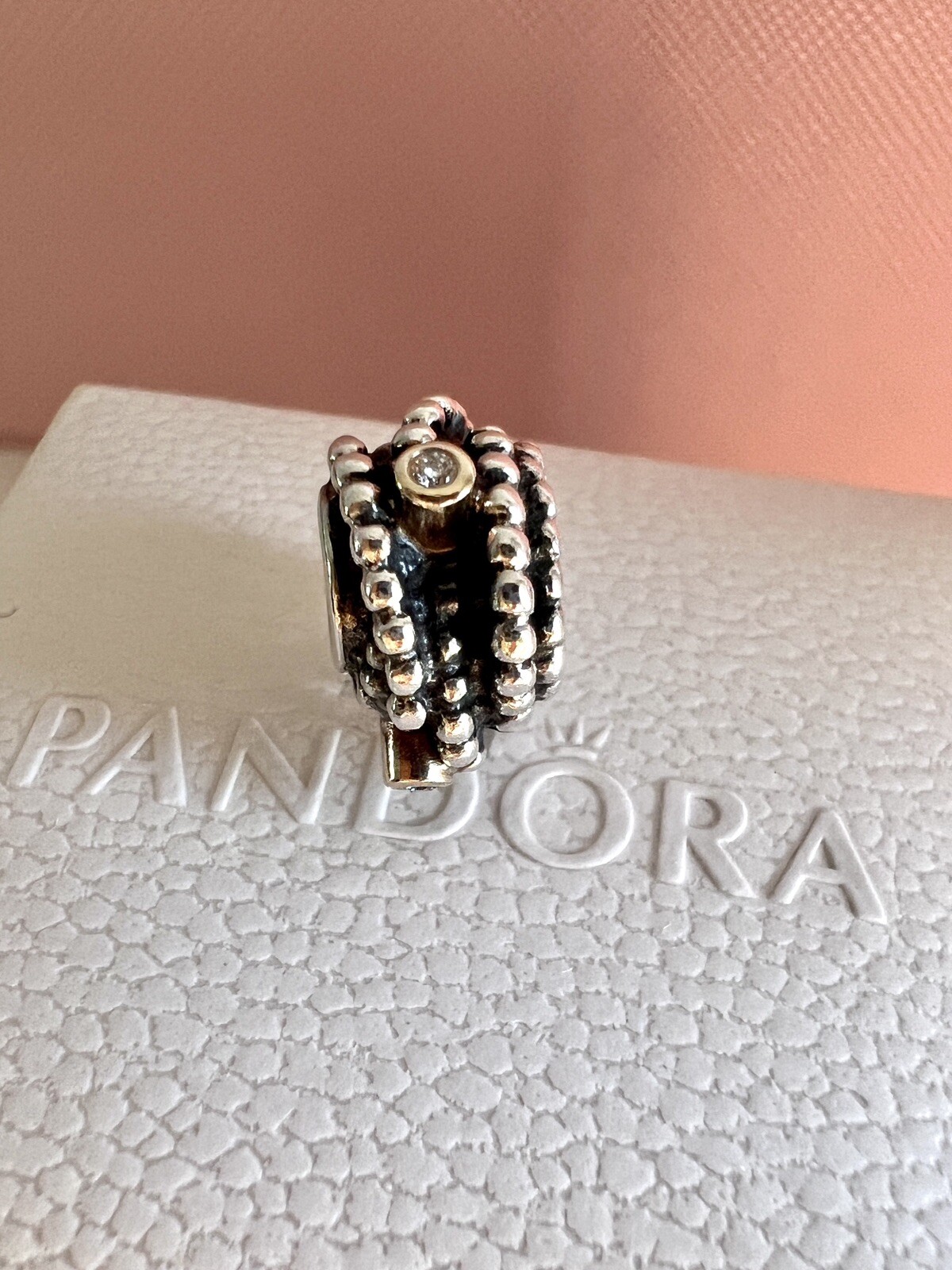 Pandora Sterling & 14K Gold W/Diamond ENTANGLED BEAUTY Charm #790277D ...