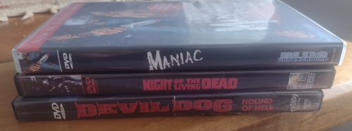 Lot Of 3 DVD's Horror/Gore/Slashers/Maniac/Devil Dog/Night Of The ...