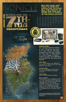 2003 Bionicle Seventh Toa Sweepstakes Vintage Print Ad/Poster Lego ...