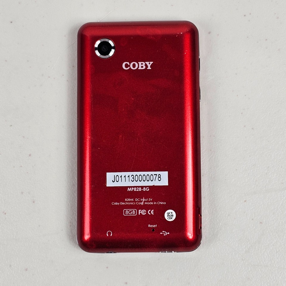 COBY DIGITAL MEDIA PLAYER - TOUCH PAD - MODEL: MP828 - 8GB - RED Tested ...