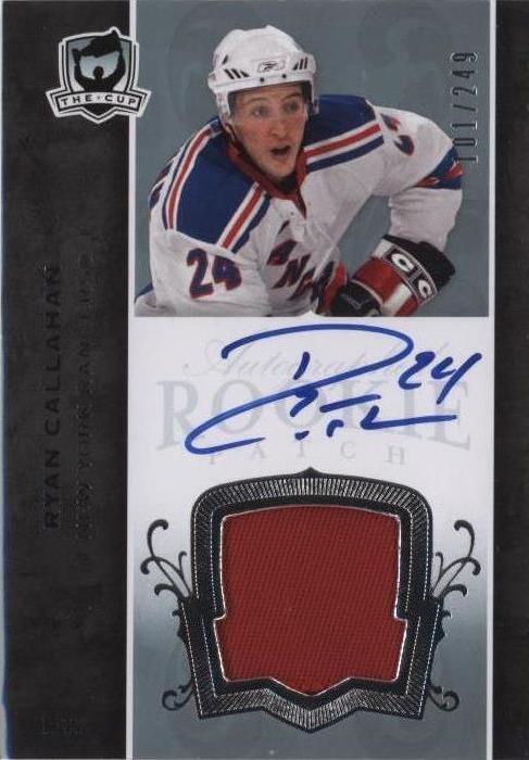 2007-08 Upper Deck The Cup - Autographed Rookie Patch Ryan Callahan ...