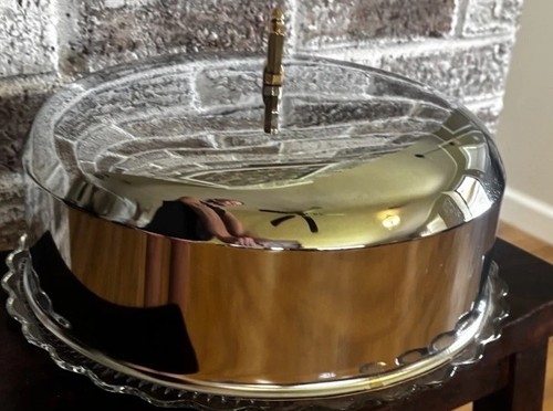 MCM KROMEX Cake Cover With Glass Cake Tray/Never Used With Original Box ...