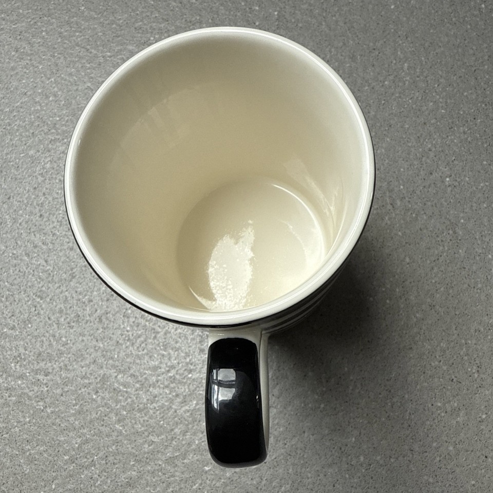 Whittard Of Chelsea Cream Black Stripe Hand painted Mug Vgc | eBay UK