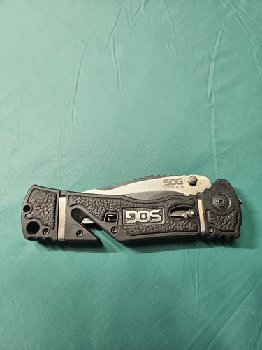 SOG - Trident Elite - Folding Pocket Knife Assisted Open Combo Edge | eBay