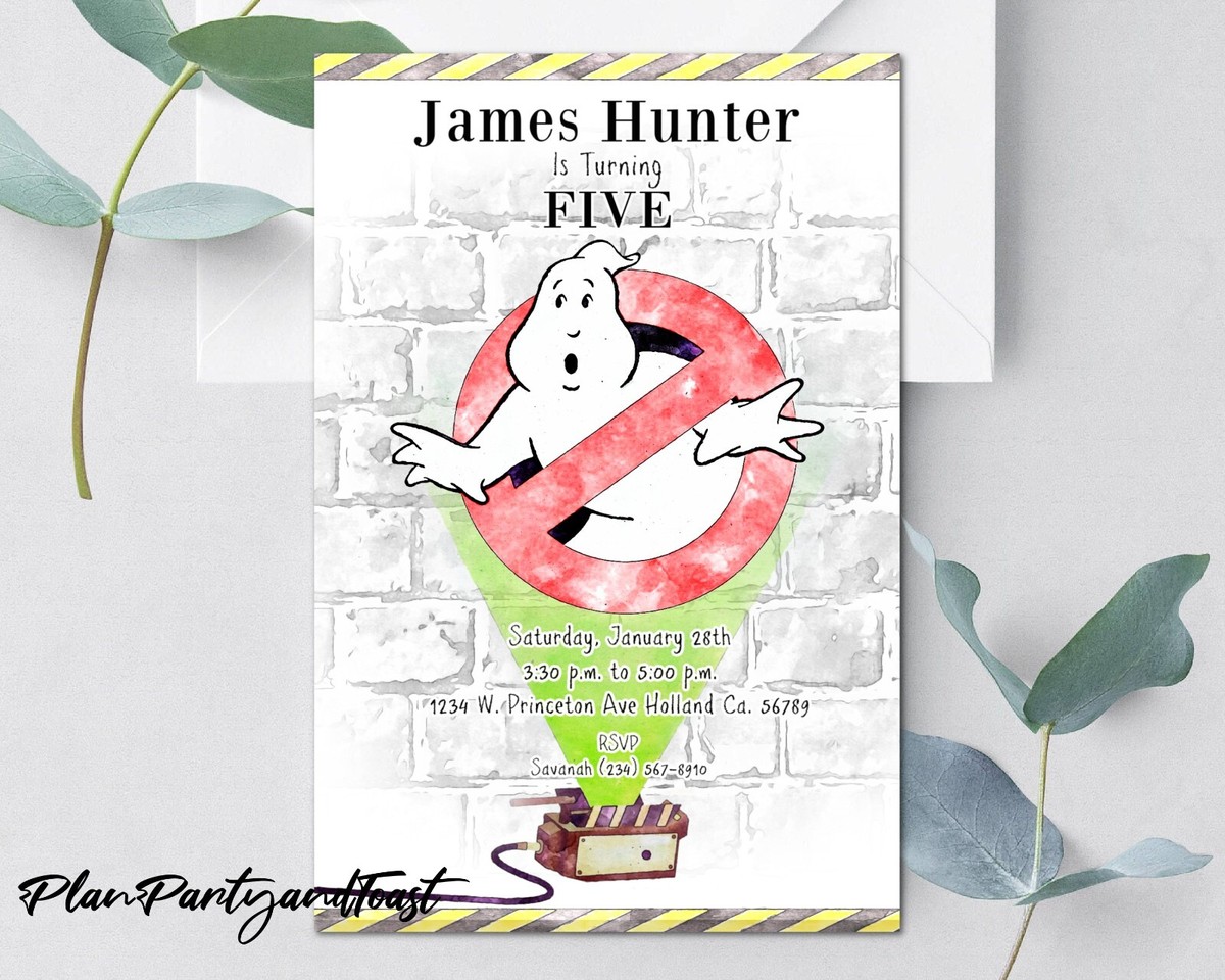 Ghostbusters Birthday Invitations Ghostbusters Birthday Banner