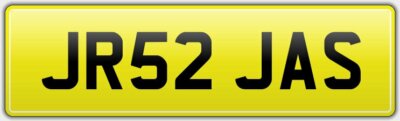 JR52 JAS CAR REG NUMBER PLATE FEES PAID / JASE JAY JAMAL JAMIE JAMES JR ...