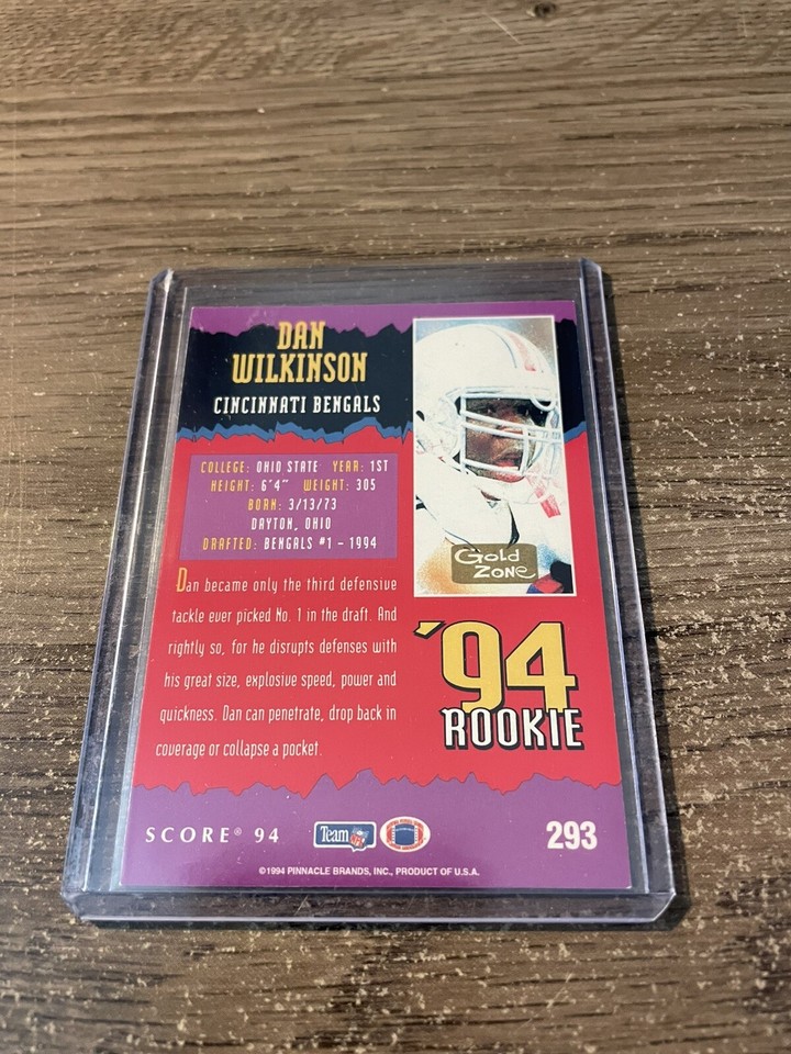 1994 Score Gold Zone Cincinnati Bengals Football Card #293 Dan ...
