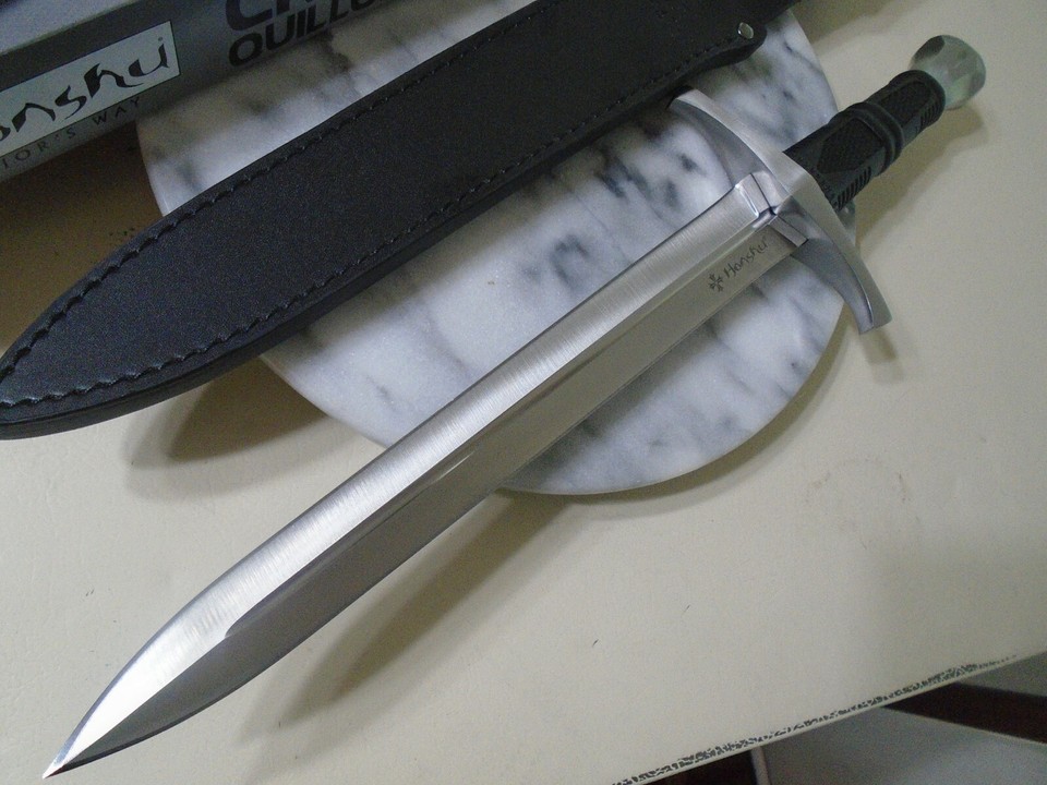 Honshu Crusader Quillon Dagger Short Sword Knife Fixed Blade 1060 HCS ...