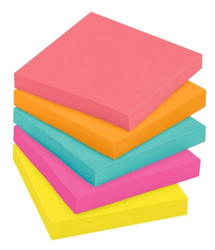 Simple Multicolor Sticky Note Size 3 X 3 Inches 100 Sheets Per Pad Pack ...