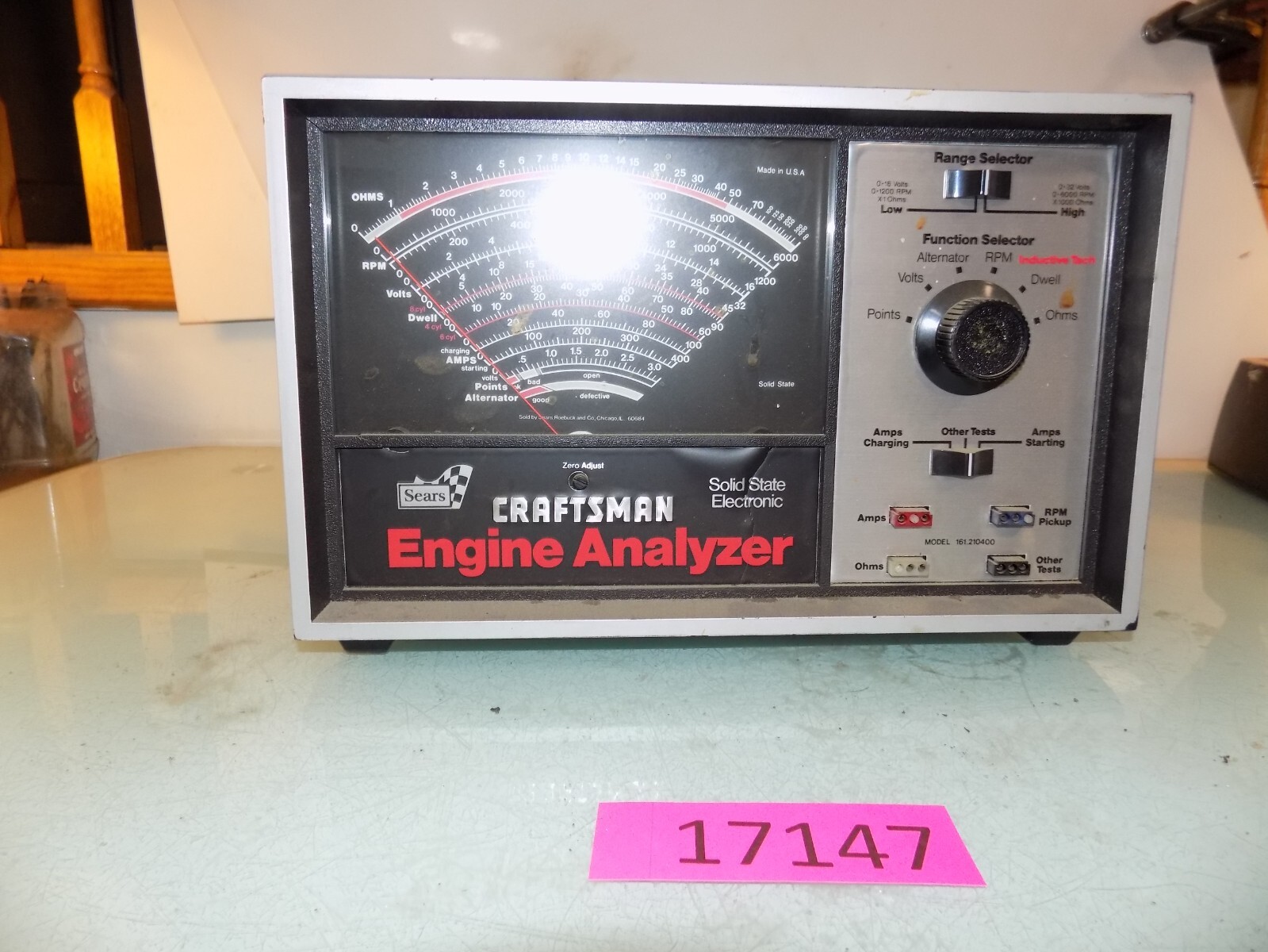 VTG Sears Craftsman Engine Analyzer Model 161.210400 w/Manual Accessory ...