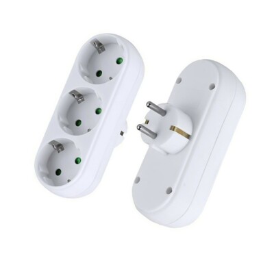 3 Fach Mehrfachstecker Steckdosen Steckdosenverteiler Dreifachstecker ...