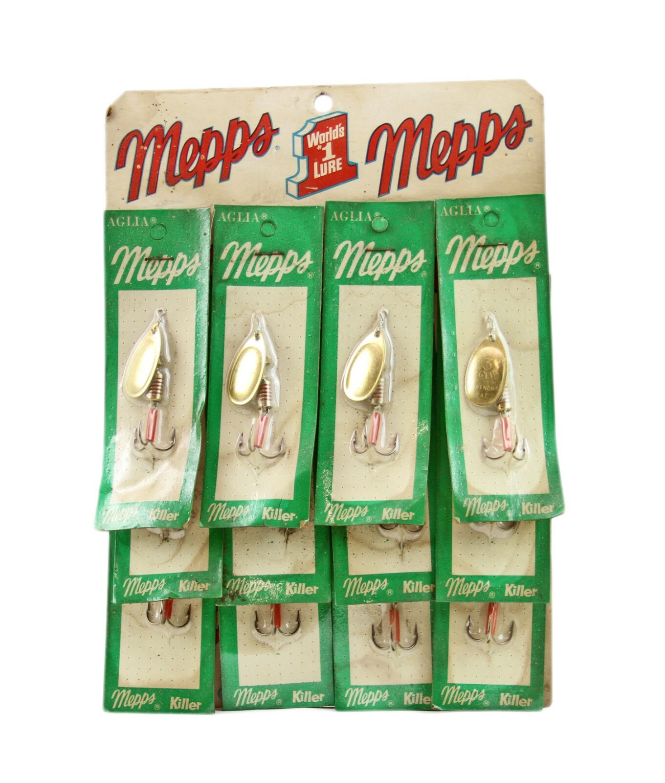 12 Vintage Aglia MEPPS Killer Fishing Tackle Bait Fish Lure Store ...