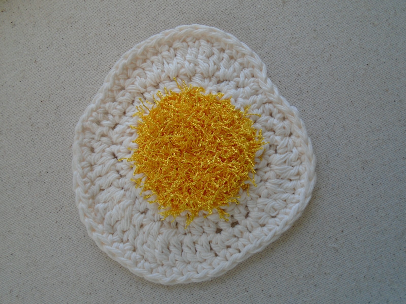 Chicken / Rooster, Hot Pad, 3 Crochet Dish Cloths, + Fried Egg Dish ...