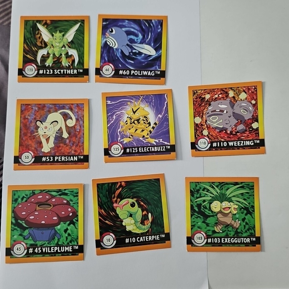 Lot of 8 Artbox Pokemon Stickers 1999 SC | eBay
