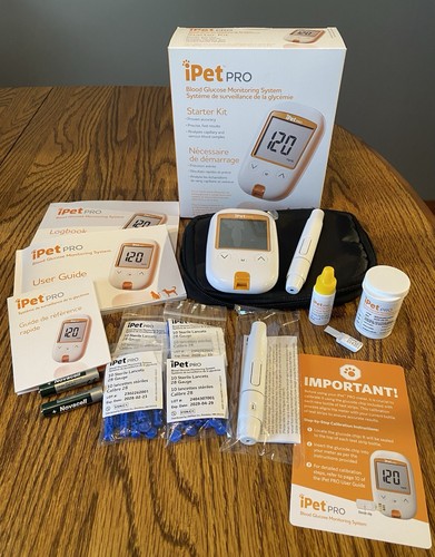 iPet Pro Blood Glucose Monitor for Cats and Dogs includes 2 Lancing ...
