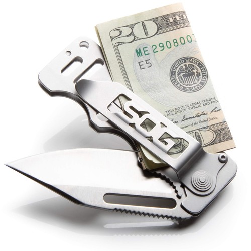 SOG Cash Card Money Clip Pocket Knife- 2.75 Inch Blade EDC Knife with ...