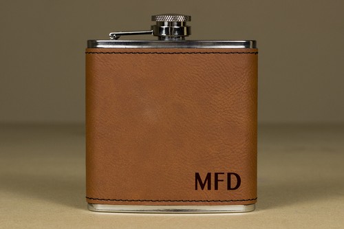 Monogram Leather flask,Personalized Flask, Customize initials, leather ...