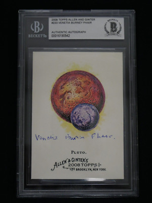 VENETIA BURNEY PAHIR SIGNED 2008 TOPPS ALLEN AND GINTER #233 PLUTO ...