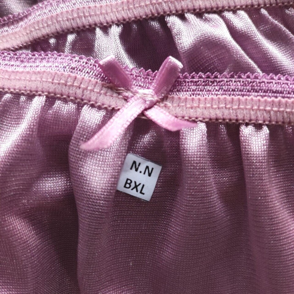 6 Purple Bikini Panties Underwear Woman Man Nylon Light Soft Silky Hip ...