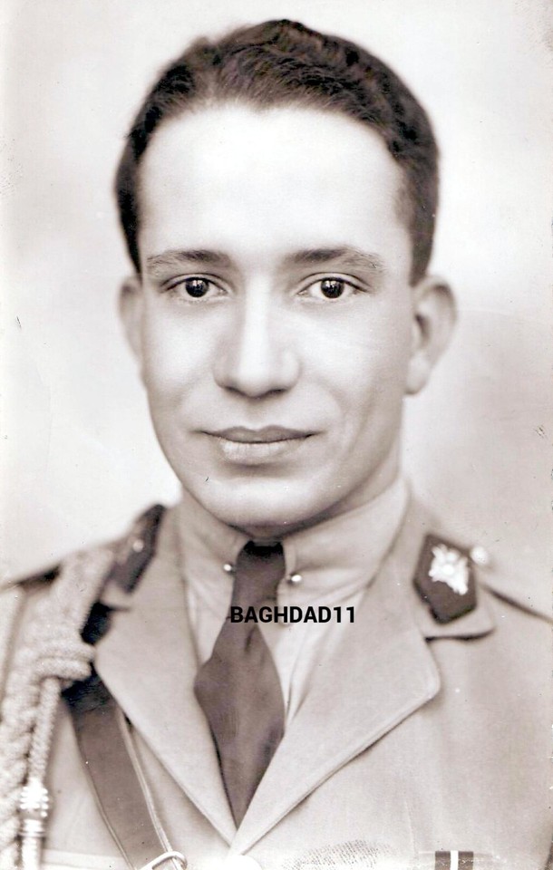 Iraq. Reprinted photo of King Ghazi I in an official meeting, 1930s ...