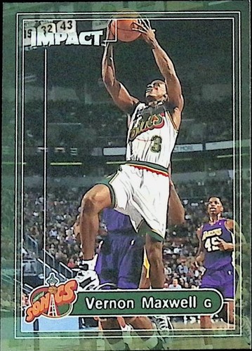 1999-00 SkyBox Impact NBA Seattle Supersonics Vernon Maxwell | eBay