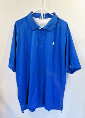 Adidas Climate Lite Golf Shirt Men’s Sz XXL Solid Polo Blue Short ...