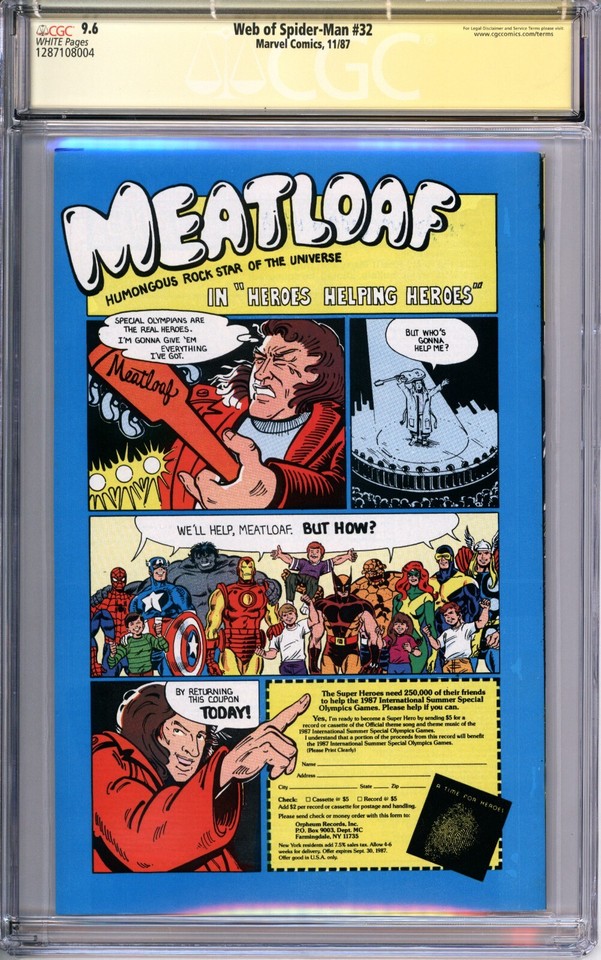 Web of Spider-Man #32 CGC 9.6 SS signed Michael Zeck signature series ...