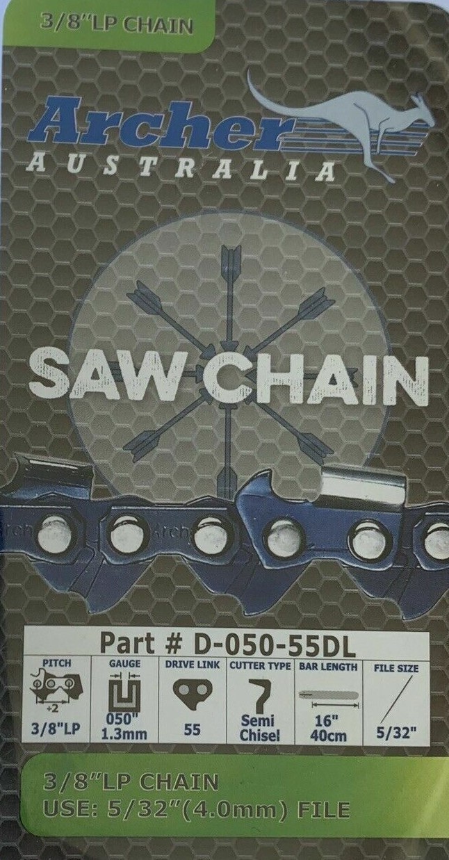 1 x Bar & 2 Chain Combo 16" 3/8"P 050 55DL STIHL MS180 MS181 MS211 ...