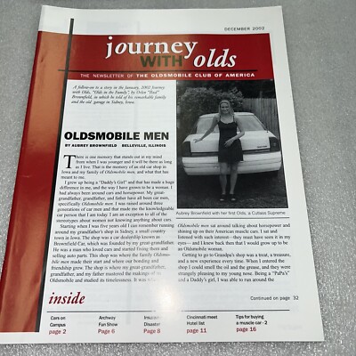 Journey With Olds Magazine Oldsmobile Club of America December 2002 T22 ...