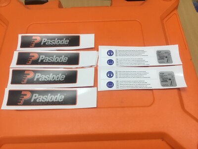 Paslode im350 labels 2 full sets, stickers decals full set 5 labels per ...