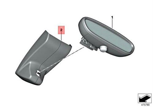 Genuine BMW OEM X3 X5 X6 5 Searies Windshield Mirror Cover 51169275008 ...