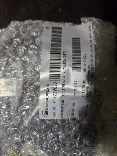 EDWARDS TURBO Molecular PUMP P082 TMS VALVE (CABLE 2M SET) | eBay