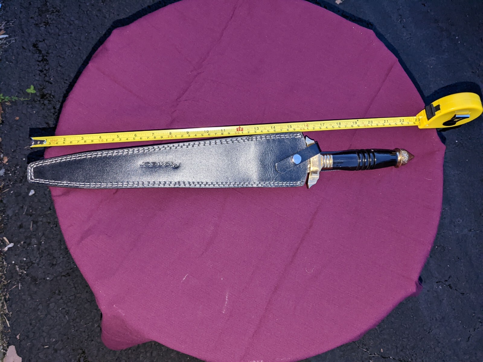 Pioneer Custom Hand Forged 15-inch Blade Dagger Pre-Loved Displayed But ...