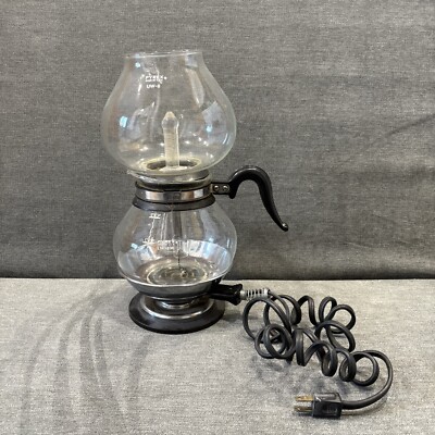 Vintage Silex Vacuum Pyrex Glass Coffee Maker Pot Double Bubble 8 Cup ...