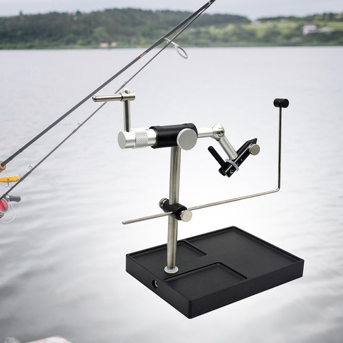 Fly Tying Vise with Pedestal Base Rotary Portable Supplies Flies Lure ...