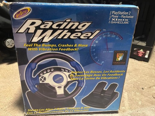 Intec Racing Steering Wheel & Pedals Tested PS1 PS2 Xbox GameCube | eBay