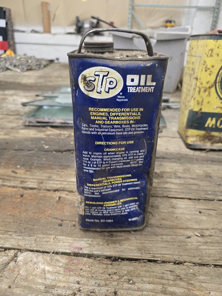 VINTAGE STP OIL TREATMENT CAN ANTIQUE | eBay