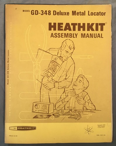 Vintage 1972 HEATHKIT GD-348 Deluxe Metal Locator Detector Assembly Manual NICE | eBay