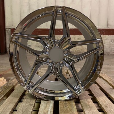 19/20" CHROME C7 ZR1 STYLE WHEELS RIMS FOR 2005-2013 C6 CORVETTE BASE ...