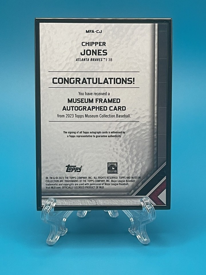 2023 Topps Museum Collection Framed Auto Black /5 Chipper Jones #MFA-CJ ...
