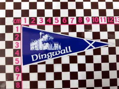 Retro Dingwall Scotland Holiday Pennant - Classic Car Glass Travel ...