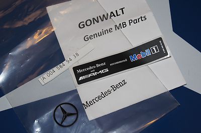 Mercedes Benz AMG Mobil1 Oil Sticker Emblem 0045849438 Factory Genuine ...