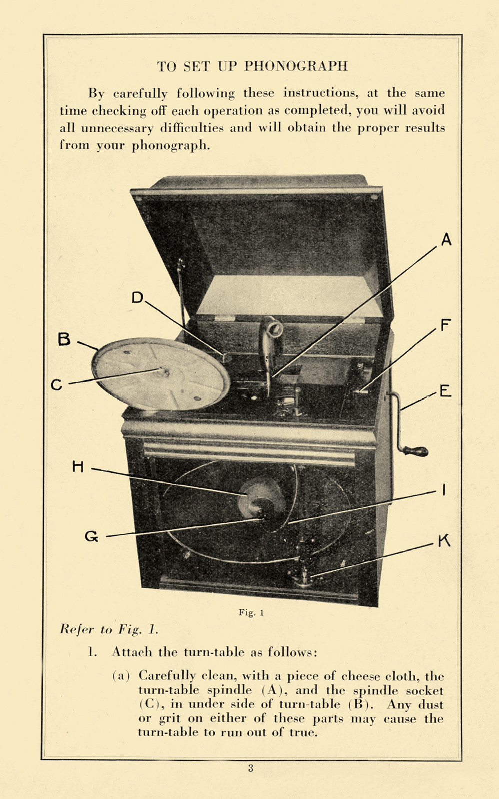 Edison Diamond Disc Phonographs -12-page setting-up/operating booklet ...