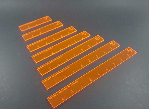 Measuring Sticks Widgets for Guild ball or any game Mini Duels Acrylic ...