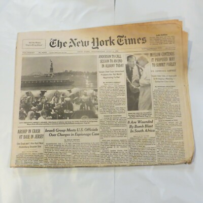 The New York Times July 2 1986 Liberty Awards Pope John Paul II 32 ...