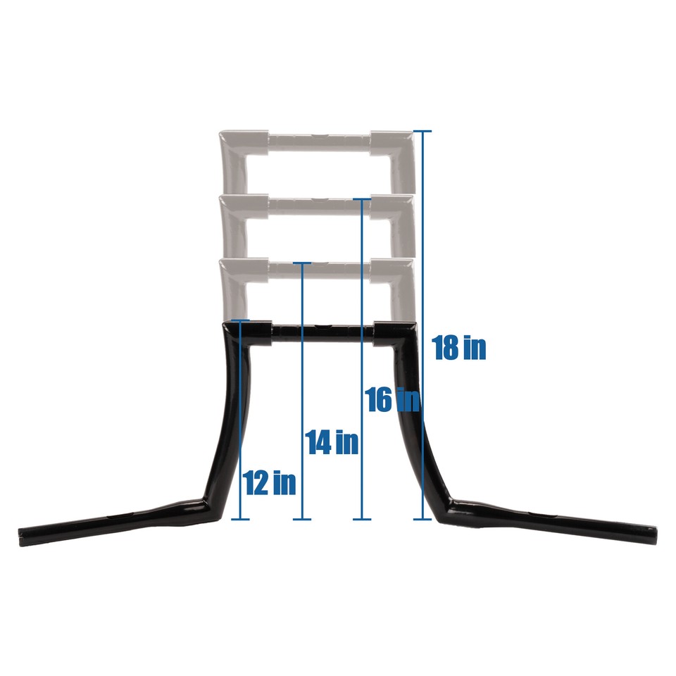 12" 14" 16" 18" APE Hanger Handlebar FAT 1-1/2" DNA Monster Bars For ...