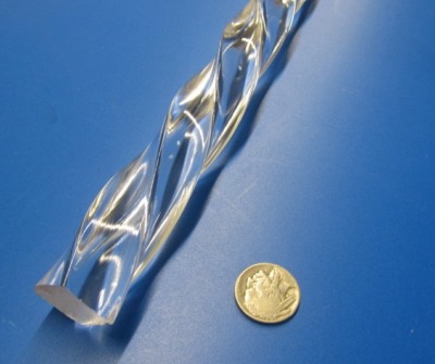 Acrylic Spiral Extruded Rods Bar, Clear .750" (3/4") x 6 Foot Lengths ...