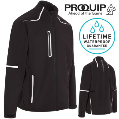 ProQuip PX8 Stormforce Waterproof Full Zip Golf Jacket Black - NEW ...