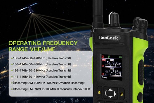 HAMGEEK APX-8000 12W Dual Band Radio Walkie Talkie w/Programming Cable ...